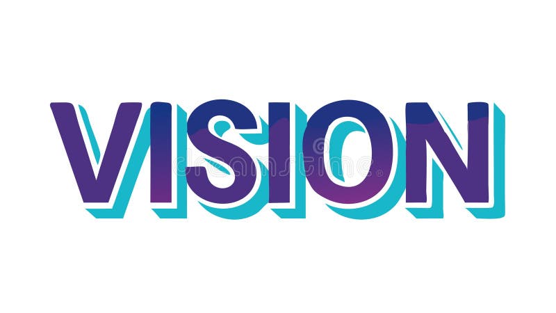 Vision Text Icon for Future Goals and Strategy, Vector Design ...