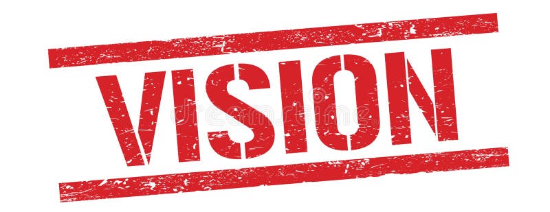 VISION Text on Red Vintage Lines Stamp Stock Illustration ...