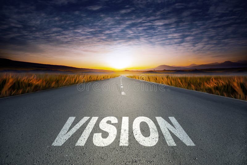 Vision text on road stock photo. Image of future, word - 197061056