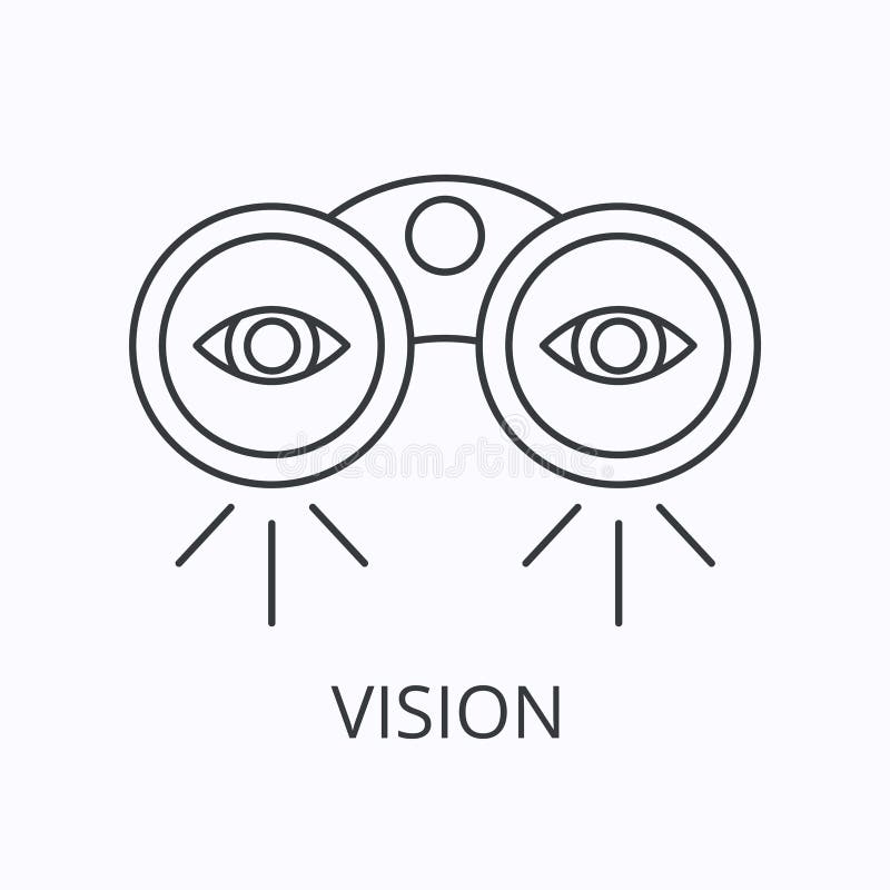 Vision Thin Line Icon. Vector Outline Illustration Stock Illustration ...