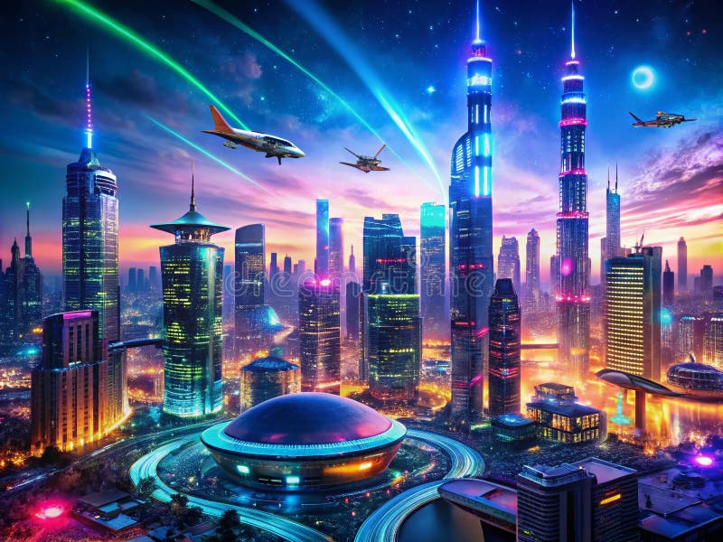 A Vision of Tomorrow Panoramic Cityscape Illustrates the Future of ...