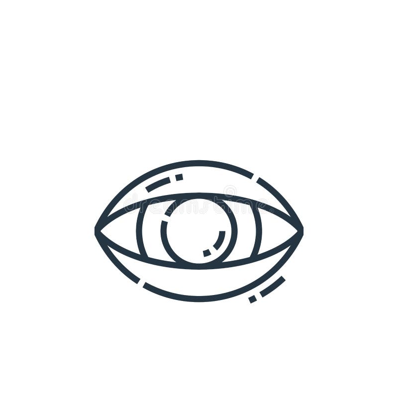 Vision Vector Icon Isolated on White Background. Outline, Thin Line ...