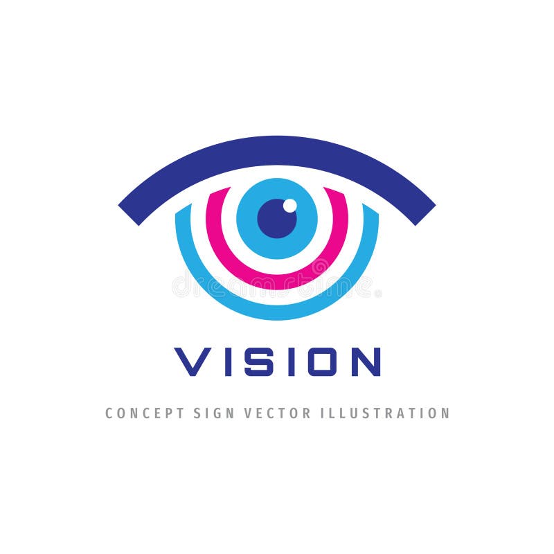 Vision - Vector Logo Template Concept Illustration. Abstract Human Eye ...