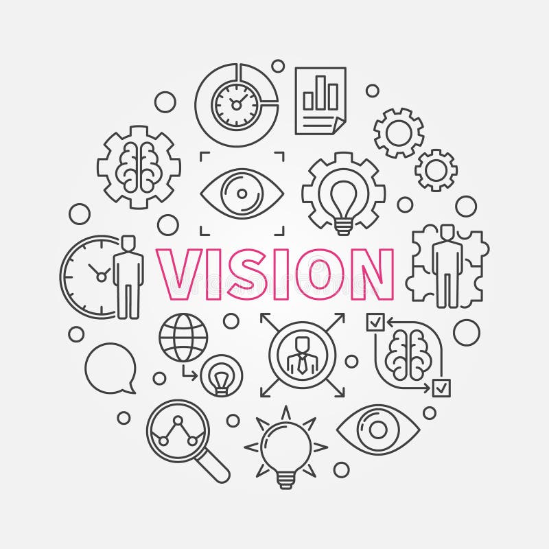 Vision Statement Vector Outline Horizontal Illustration Stock Vector ...