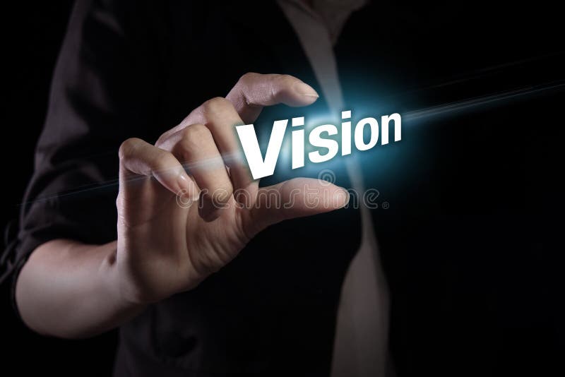 Vision on the Virtual Screen Stock Photo - Image of success, direction ...