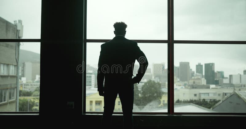 Vision, Window and Business with Man, Suit and Serious with Ideas ...