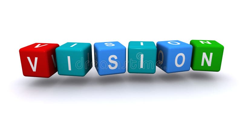 Vision word on white stock illustration. Illustration of presentation ...