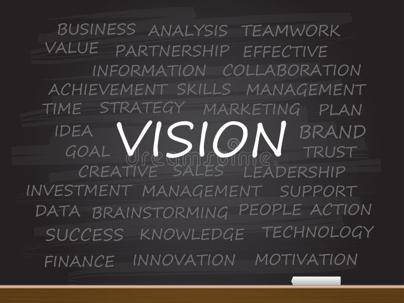 Vision Word on Chalk Board with Business Concept Stock Vector ...