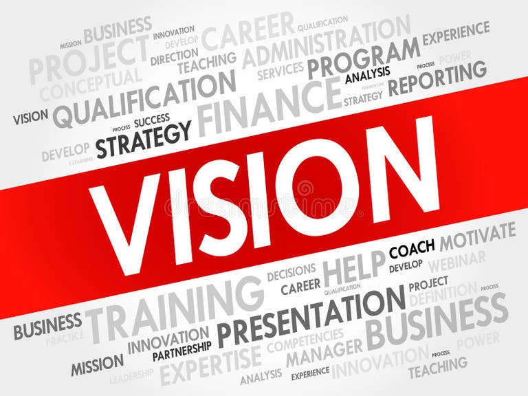 Vision word cloud stock illustration. Illustration of plan - 207337807