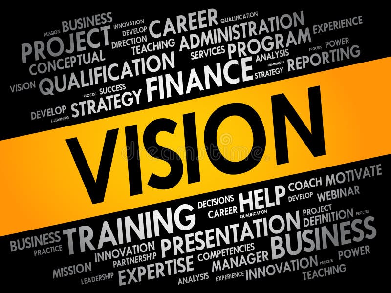 VISION word cloud stock illustration. Illustration of management ...
