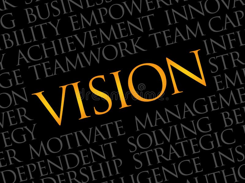 VISION word cloud stock illustration. Illustration of definition ...