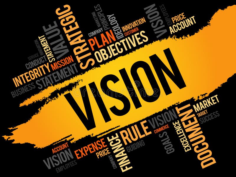 Vision word cloud stock illustration. Illustration of plan - 200163237