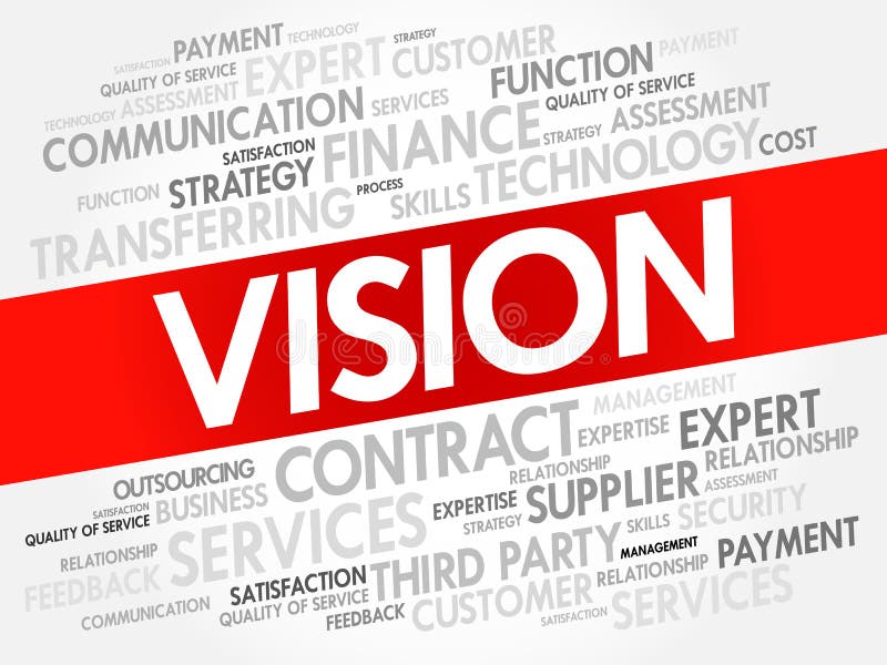 VISION word cloud stock illustration. Illustration of management ...