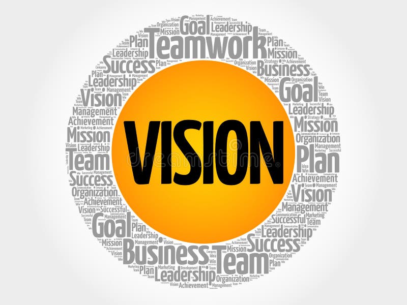 VISION word cloud collage stock illustration. Illustration of business ...