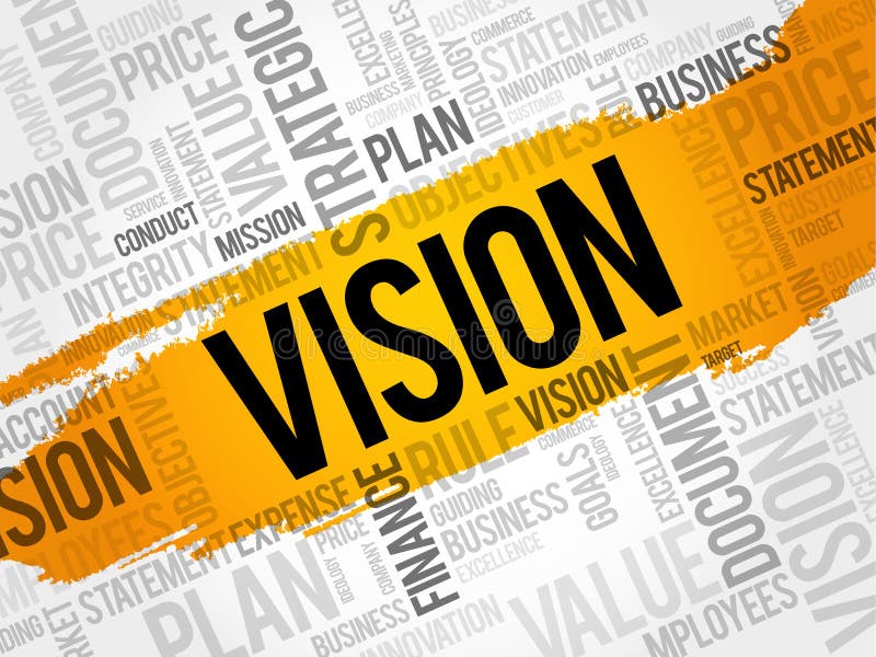 VISION word cloud collage stock illustration. Illustration of business ...