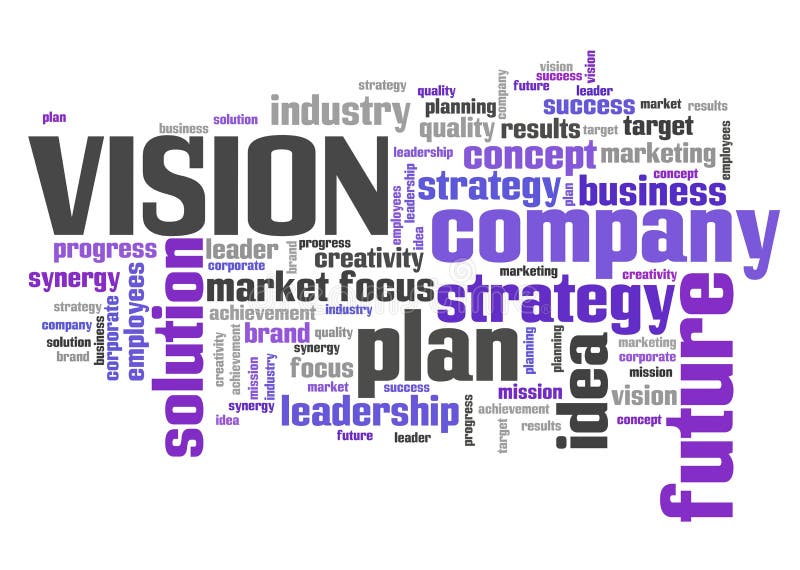 Vision word cloud stock illustration. Illustration of vision - 121402308