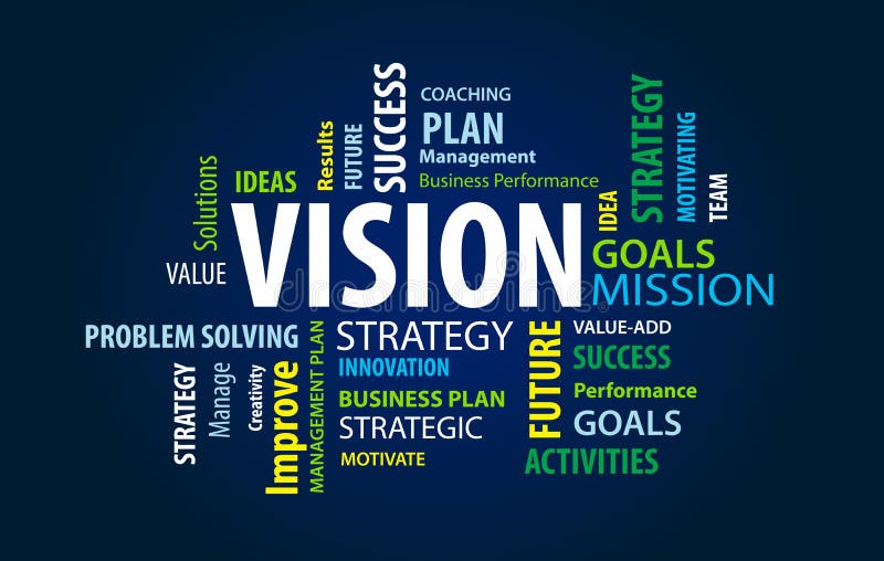 Vision Word Cloud stock illustration. Illustration of strategy - 157744431