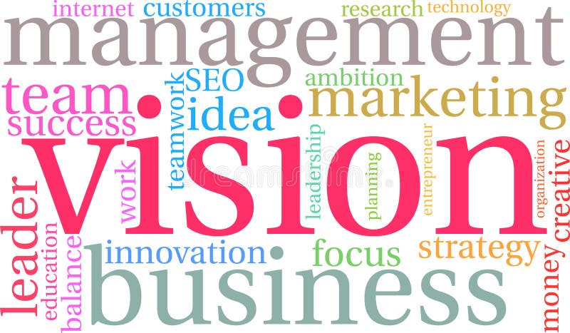 Vision Word Cloud stock vector. Illustration of innovation - 102593753