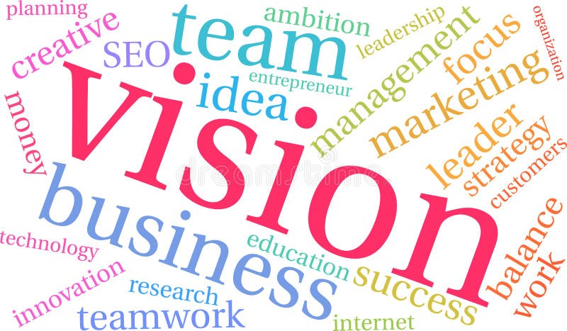 Vision Word Cloud stock vector. Illustration of technology - 102593436