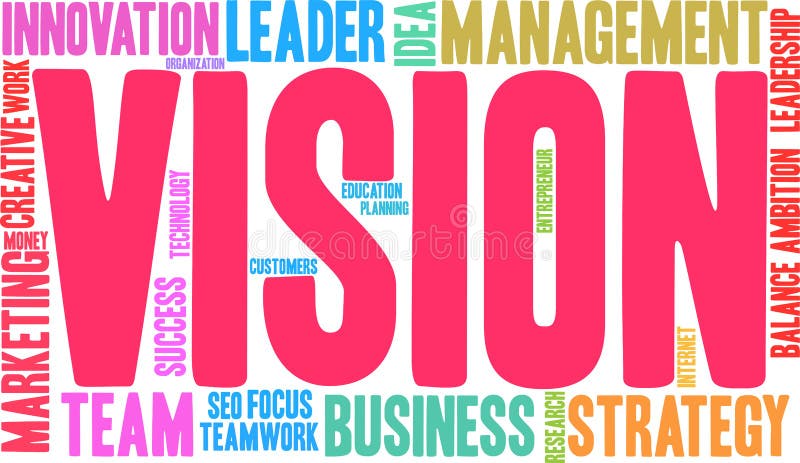Vision Word Cloud stock vector. Illustration of vision - 102593473