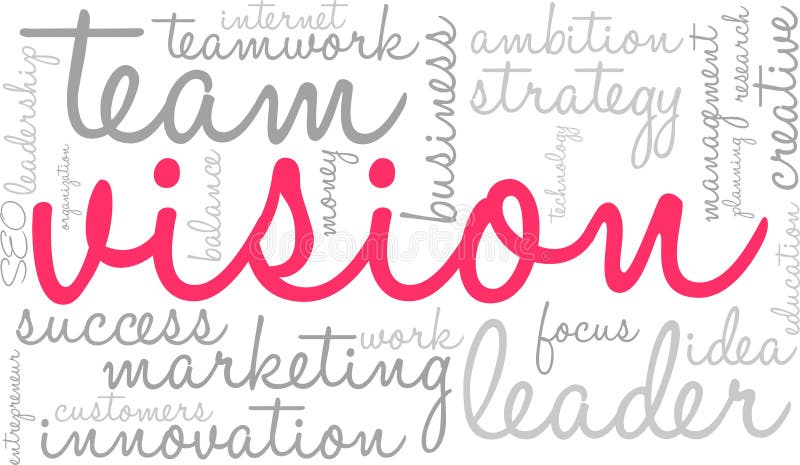 Vision Word Cloud stock vector. Illustration of technology - 102593436