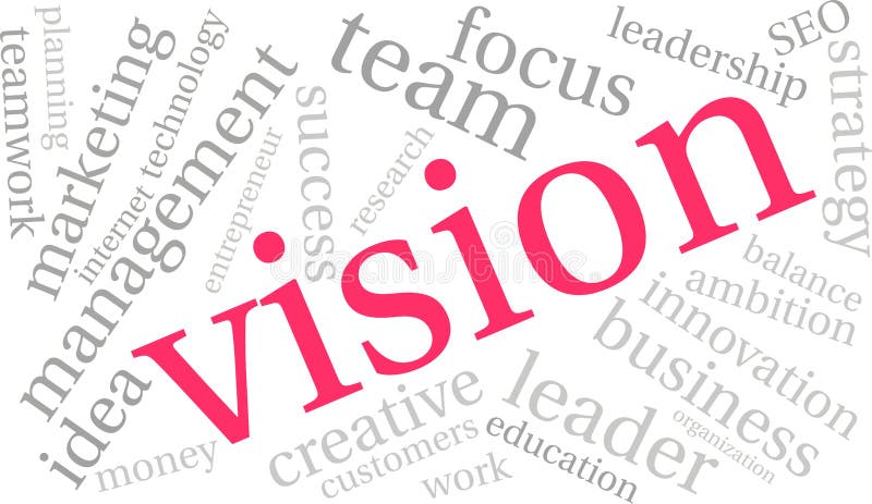 Vision Word Cloud stock vector. Illustration of education - 102593709