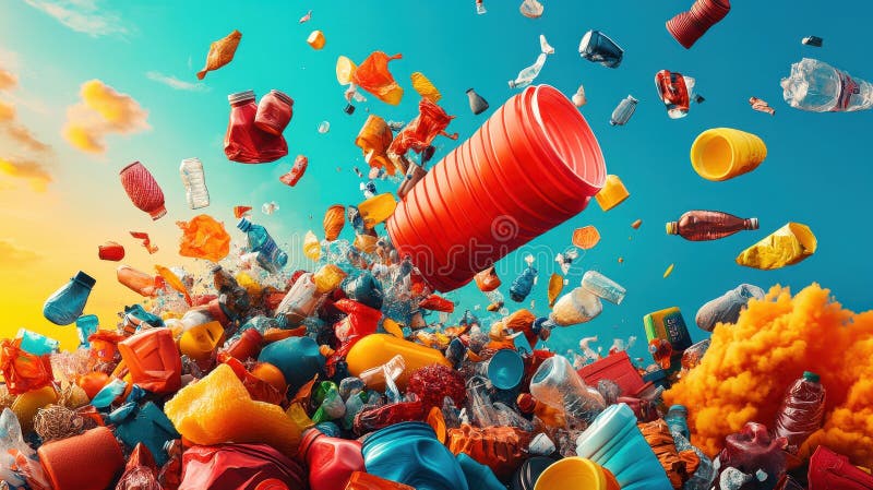 Vision of a Zero Plastic Waste Initiative Stock Photo - Image of ...