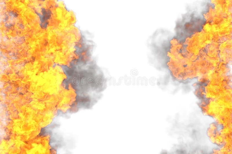 Visionary Fire Frame Isolated on White Background - Fire Lines from ...