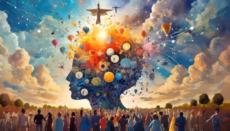 Visionary Illustration of the Annual Collective Mind: a Vibrant Concept ...