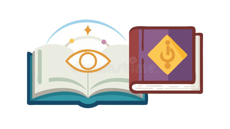 Visionary Insight Knowledge Book Icon: Enlightenment Symbol, Vector ...