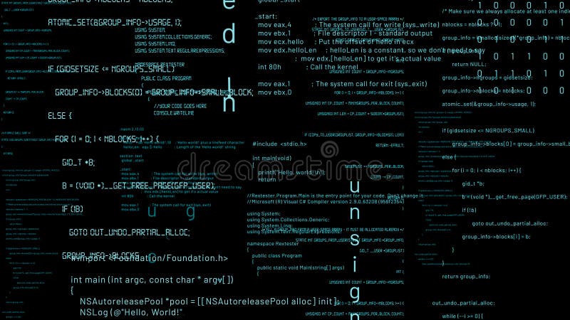 Visionary Programming and Coding of Future Software Stock Illustration ...