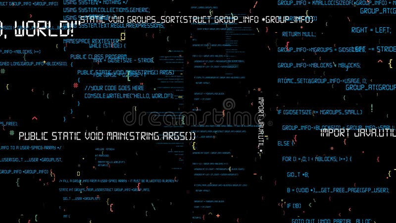 Visionary Programming and Coding of Future Software Stock Illustration ...