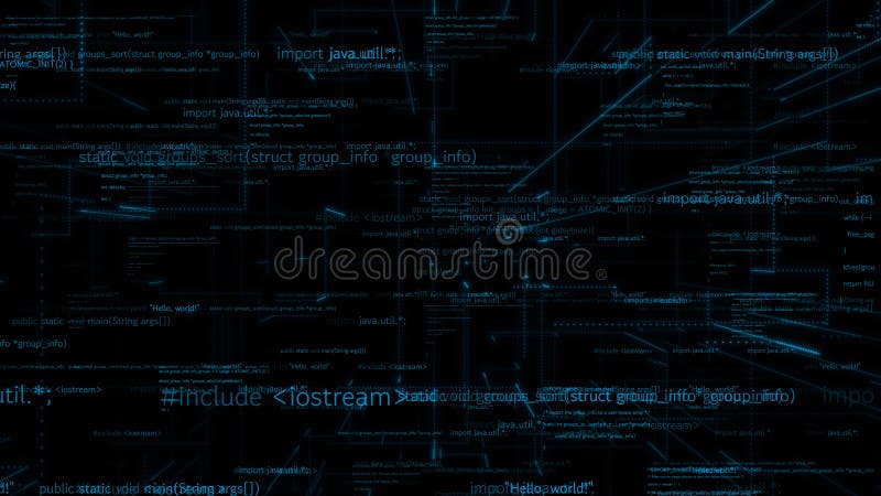 Visionary Programming and Coding of Future Software Stock Illustration ...