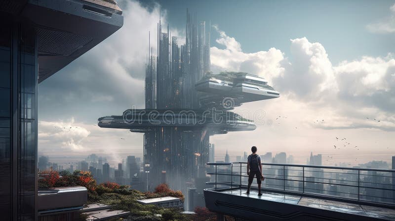 Visionary Spectacle: a Rooftop View of High-Tech Campus Architecture 库存 ...