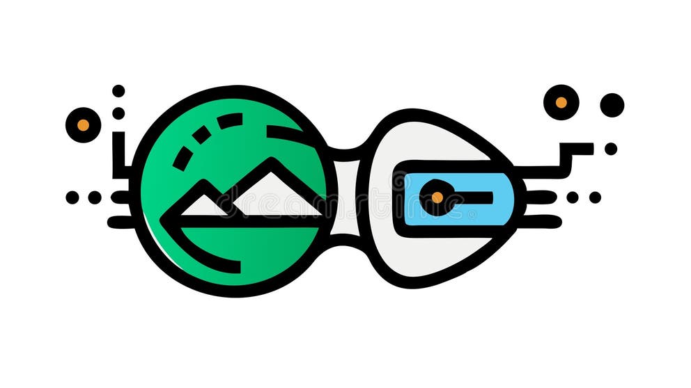 Visionary Tech Glasses: Augmented Reality Future View, Vector Design Generative AI Stock Vector ...