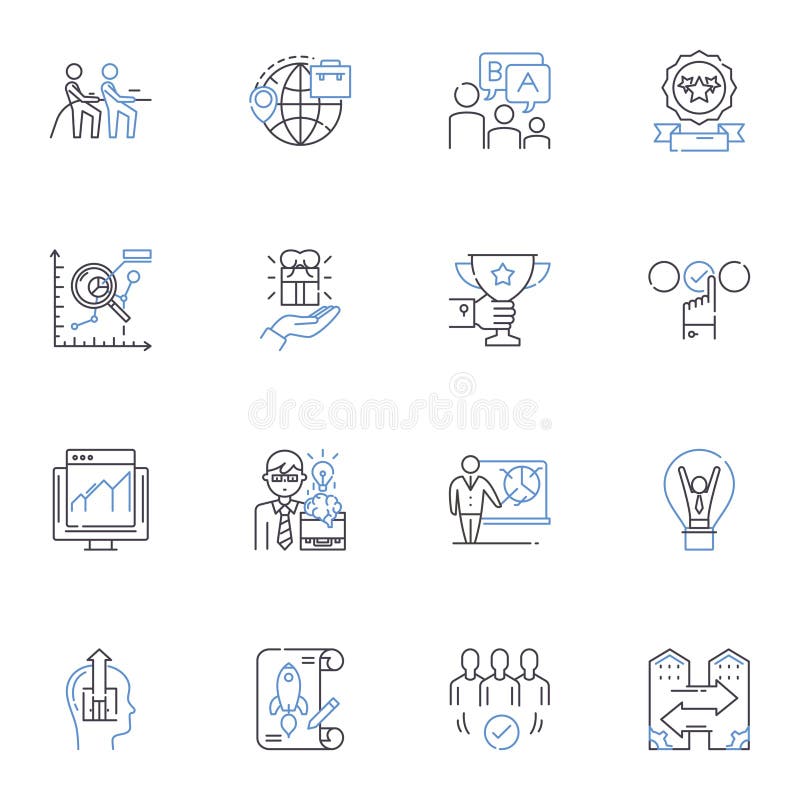 Visionary Thinking Line Icons Collection. Innovation, Creativity ...
