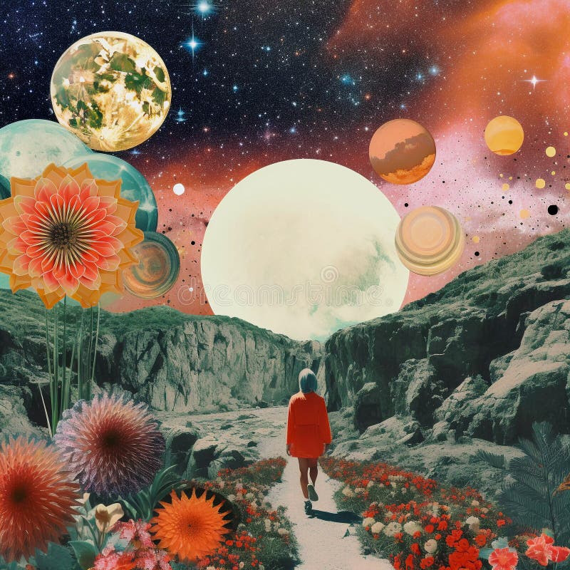 Visions Beyond Reality: Abstract Surreal Landscape Collage Art ...