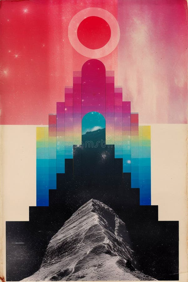 Visions Beyond Reality: Abstract Surreal Landscape Collage Art ...