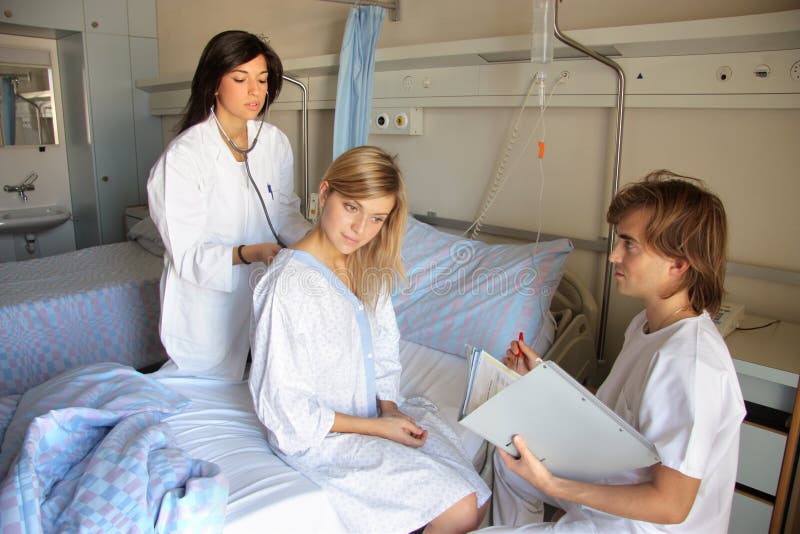 Visit stock photo. Image of health, pretty, medical, clipboard - 7176870