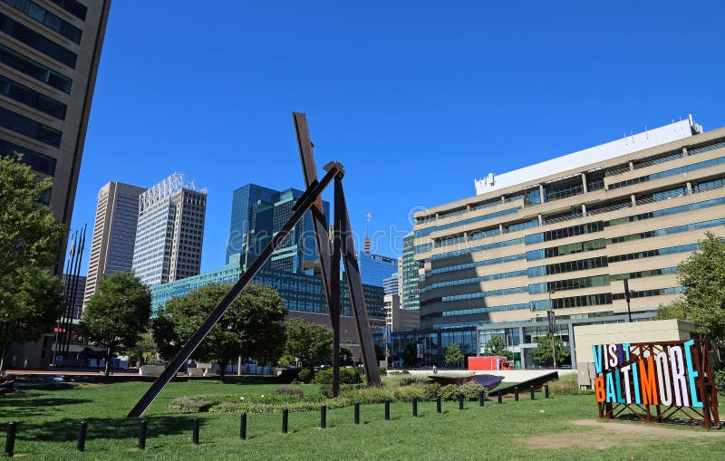 Visit Baltimore sign stock photo. Image of architecture - 235144292