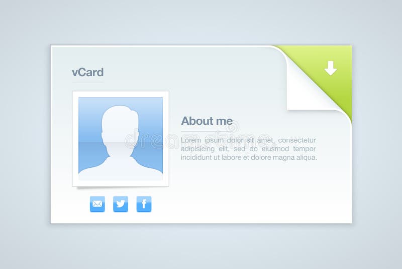 Visit Card. Personal Info Vector Illustration Editorial Stock Image ...