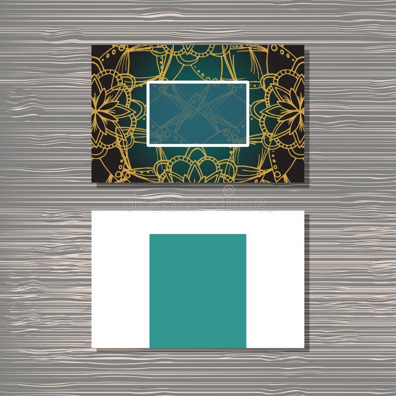 Visit card template stock illustration. Illustration of floral - 75939692