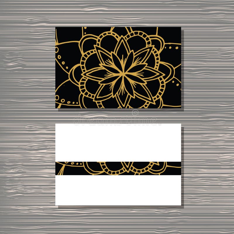 Visit card template stock illustration. Illustration of floral - 75939696