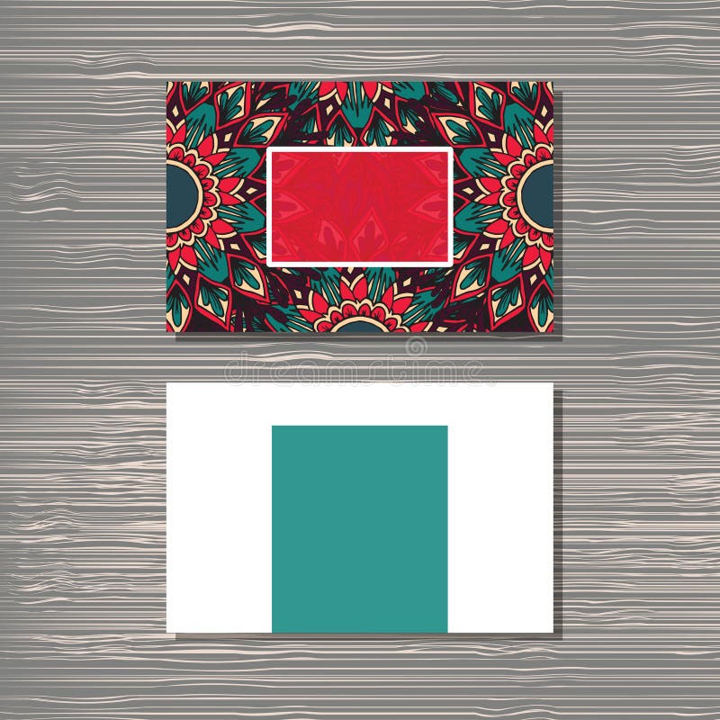 Visit card template stock illustration. Illustration of frame - 75939974