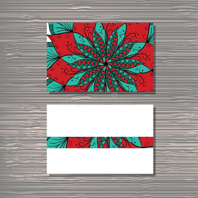 Visit card template stock illustration. Illustration of collection ...