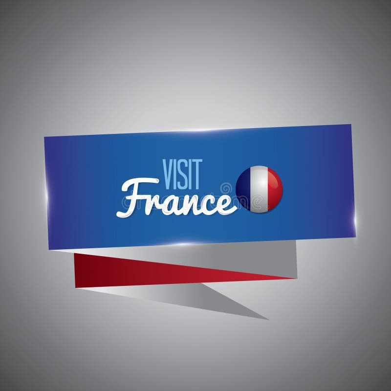 Visit France Banner. Vector Illustration Decorative Design Stock Vector ...