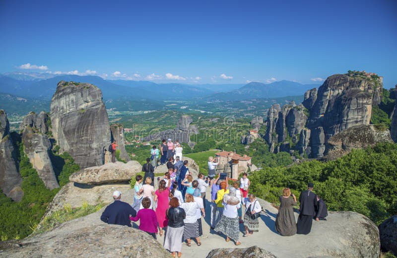 Visit Meteora, Greece editorial photo. Image of panorama - 95282501