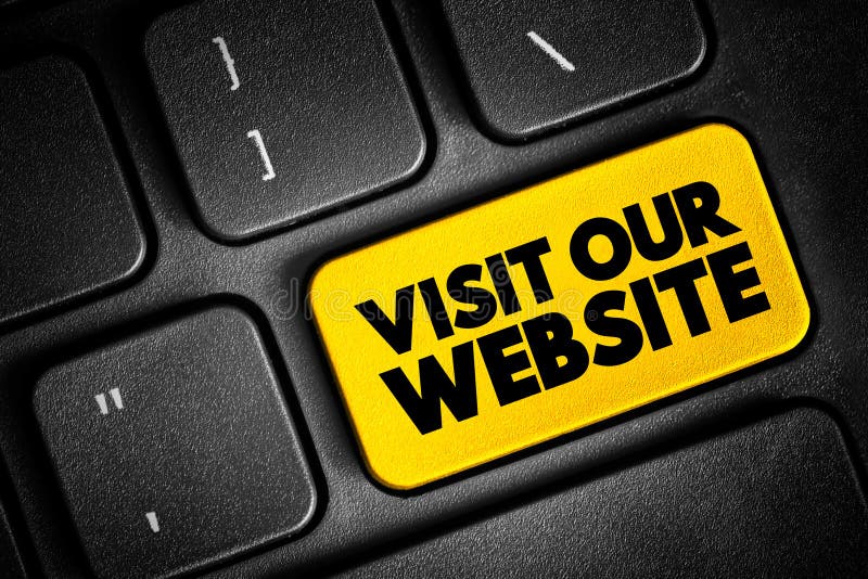 Visit Our Website Text Button on Keyboard, Concept Background Stock ...