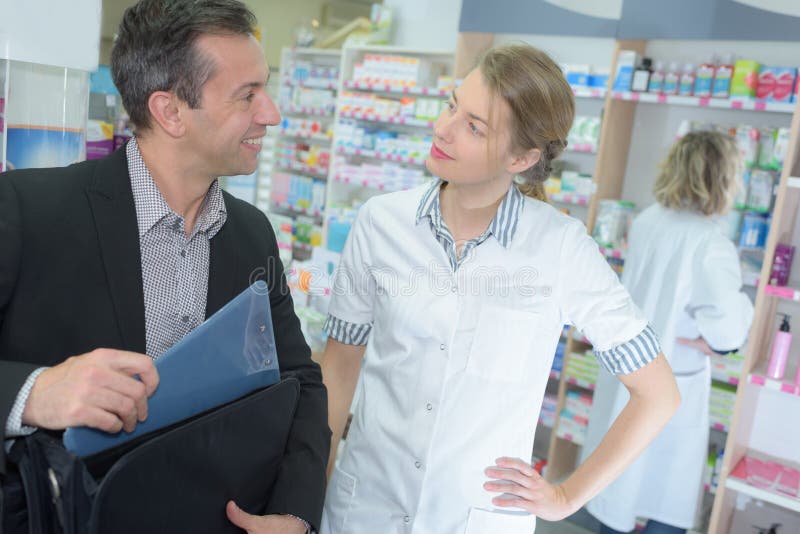 Visit from Pharmaceutical Industry Representative Stock Image - Image ...