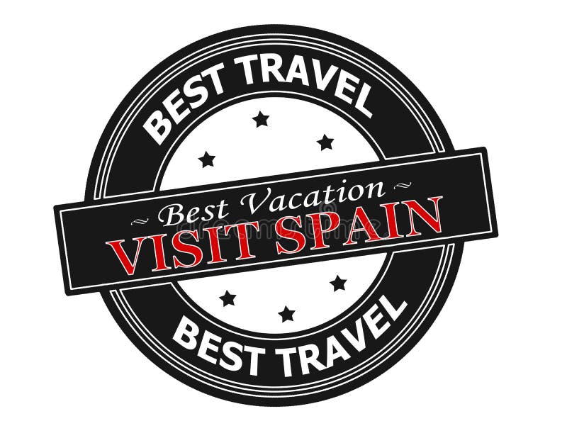Visit Spain stock illustration. Illustration of grunge - 104339598